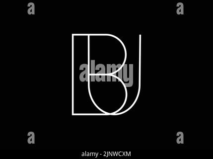Alphabet BU or UB letter text abstract monogram vector logo template ...