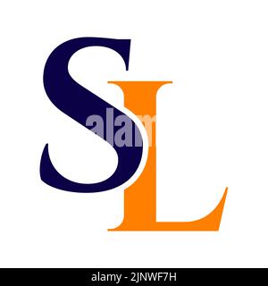 Luxury Initial SL or LS Monogram Text Letter Logo Design Stock Vector ...