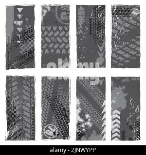 Grey tire track grunge background Stock Vector Image & Art - Alamy