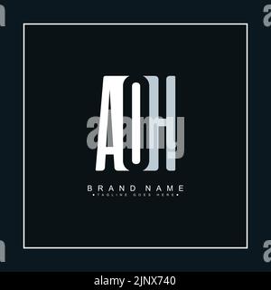 AOH logo. AOH letter. AOH letter logo design. Initials AOH logo linked ...