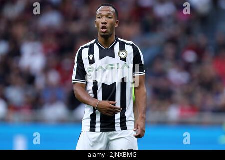 Enzo Ebosse of Udinese Calcio looks on during Serie A 2022/23 match between Juventus FC and ...