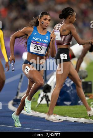 Nicole Yeargin of Scotland competing in the women’s 4x400m final at the ...