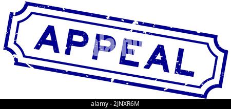 Grunge blue appeal word rubber seal stamp on white background Stock ...