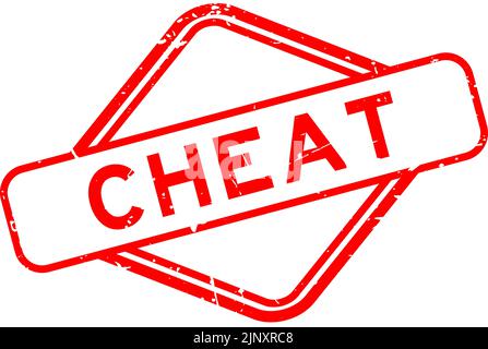 Cheater red rubber stamp vector with texture isolated Stock Vector ...