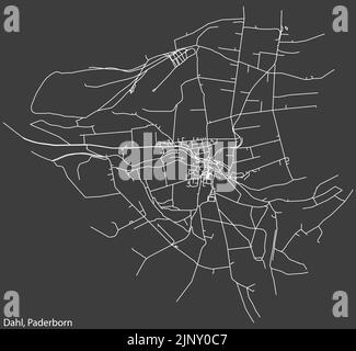Street roads map of the DAHL DISTRICT, PADERBORN Stock Vector Image ...