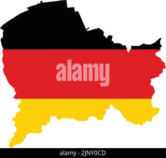 Flag map of PADERBORN, GERMANY Stock Vector Image & Art - Alamy