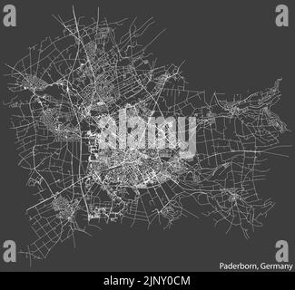 Street roads map of PADERBORN, GERMANY Stock Vector Image & Art - Alamy