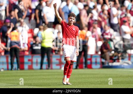 Nottingham Forest's Neco Williams celebrates scoring their side's sixth ...
