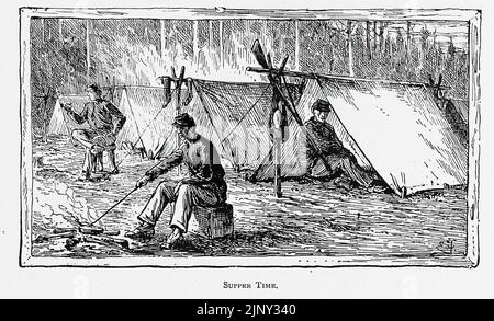United States. 19th century. Preparing the execution by hanging of the ...