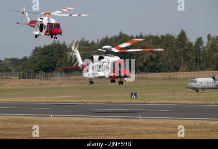 HM Coastguard AW189 departing the Royal International Air Tattoo Stock ...
