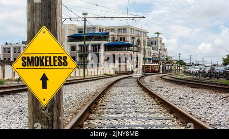 Street Sign the Direction Way to Smokeless Stock Photo - Alamy