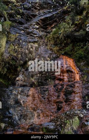 Fontes do Cervo natural springs with ferrous and hard water in Devesa ...