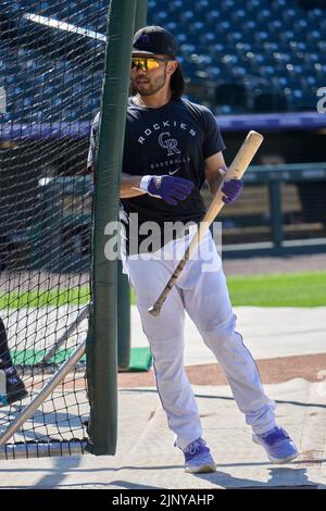 August 9 2022: Colorado left fielder Sam Hilliard (22) runs the bases ...