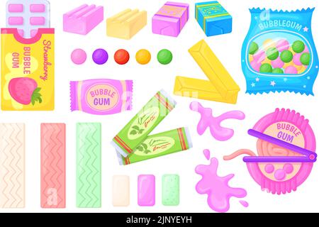 pack chewing gum cartoon vector illustration Stock Vector Image & Art ...