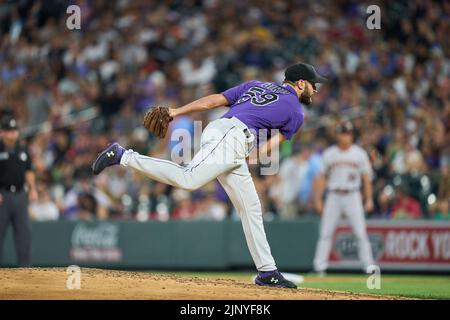 August 9 2022: Colorado pitcher Jake Bird (59) throws a pitch during ...