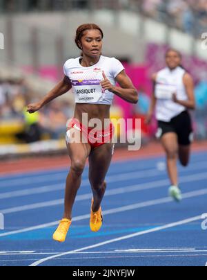 Imani Lansiquot of England competing in the women’s 100m heats at the ...