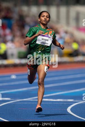 Sumaya Dewan of Bangladesh competing in the women’s 100m heats at the ...