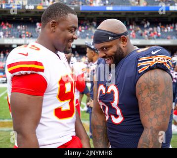 Kansas City Chiefs defensive tackles Chris Jones (95) and Mike Pennel ...