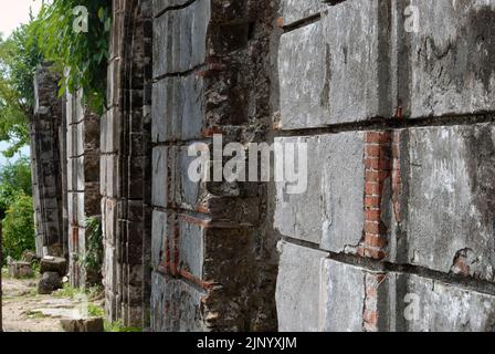 Old Wall, Guisi Lighthouse, Nueva Valencia, Guimaras, Philippines Stock ...