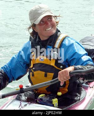 ROUND BRITAIN KAYAKER FIONA WHITBREAD ARRIVES BACK IN PORTSMOUTH ...
