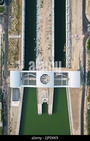 HANGZHOU, CHINA - AUGUST 14, 2022 - An aerial view of the Hangzhou ...