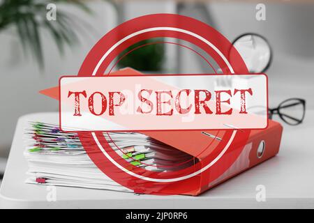 Top Secret Documents On Table Stock Photo - Alamy