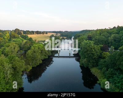 The River Tees and the Deepdale Aqueduct Bridge (known locally as the ...