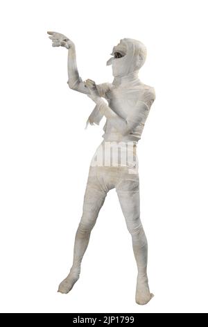 Mummy standing isolated over white background Stock Photo - Alamy