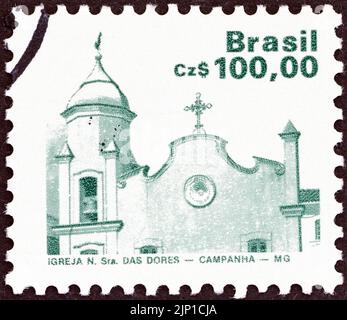 BRAZIL - CIRCA 1986: stamp printed by Brazil, shows zeppelin, circa ...