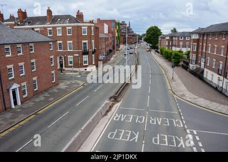 Chester, UK: Jul 3, 2022: St Martin's Way is a roadway which forms part ...