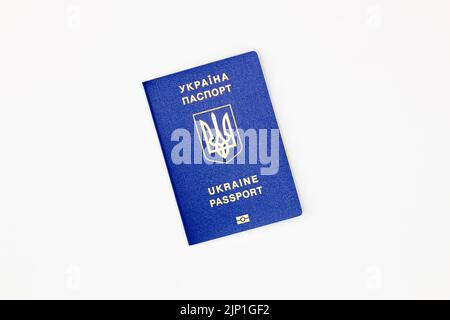 Passport of Ukraine. The cover of the State document of the internal ...