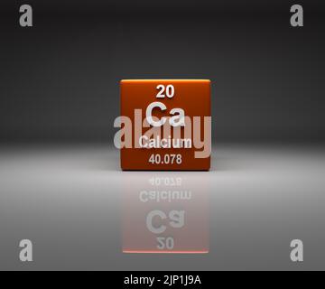 Cube with Calcium number 20 periodic table Stock Photo - Alamy