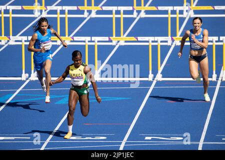 05-8-22 - Megan Tapper, Jamaica, in the 100 meter hurdles heat at the ...