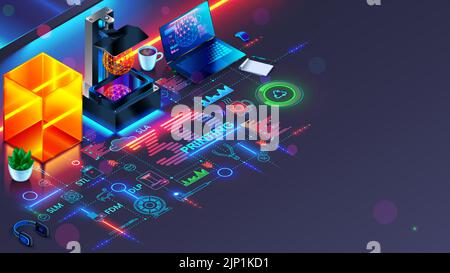3D Printing system Design and Development Stock Vector Image & Art - Alamy