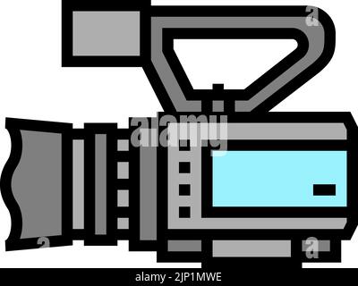 camcoder video production film color icon vector illustration Stock ...