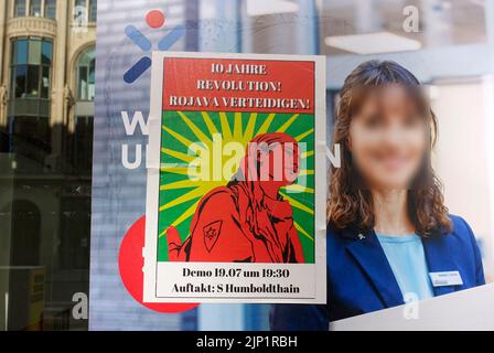 Sticker, support Rojava, Germany Stock Photo - Alamy