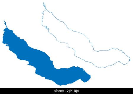 Lake Thun (Swiss Confederation, Switzerland) map vector illustration ...