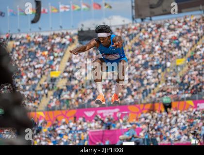 07-8-22 - Praveen Chithravel, India, in the men's triple jump final at ...