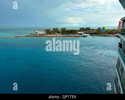 Coco Cay, Bahamas - February 13, 2022: An aerial view of Coco Cay a ...