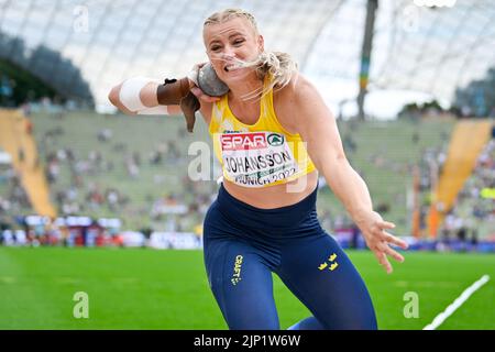 Axelina Johansson (Sweden). Shot Put. European Championships Munich ...