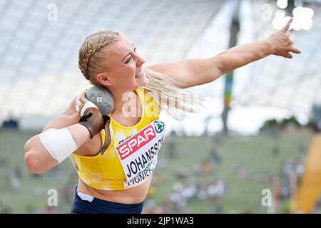 Axelina Johansson (Sweden). Shot Put. European Championships Munich ...