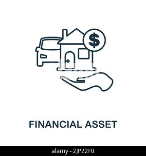Financial Asset line icon. Monochrome simple Financial Asset outline ...