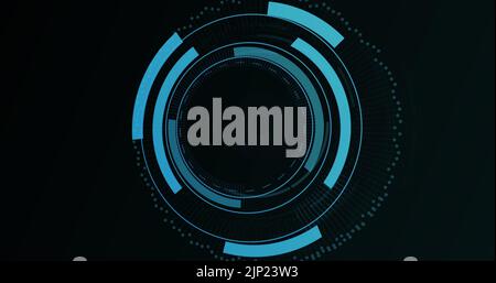 Image of firewall in processing circle on black background Stock Photo ...