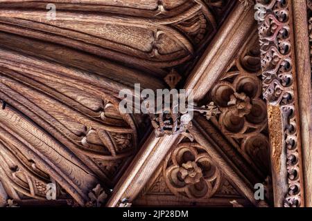 Detail of Rood Screen, St Matthew’s Church, Coldridge, Devon, UK Stock ...