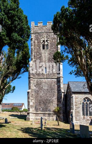 Exterior of St Matthew’s Church, Coldridge, Devon, England – believed ...