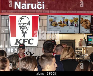 The first KFC restaurant in Sarajevo was opened today Stock Photo - Alamy