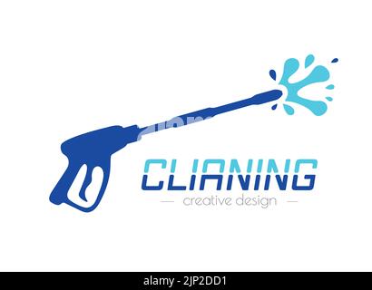 Pressure washing gun logo template. Cleaning vector design. Tools ...