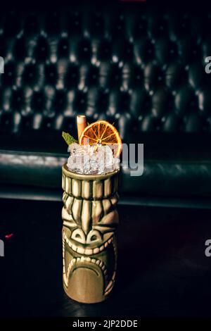 A vertical shot of the luxurious bar in the Charlotte airport in North ...