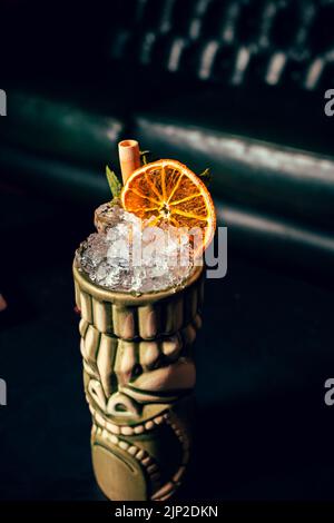 A vertical shot of the luxurious bar in the Charlotte airport in North ...