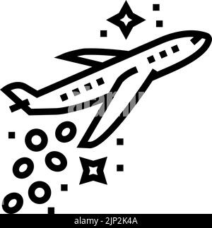 fly plane financial freedom money color icon vector illustration Stock ...